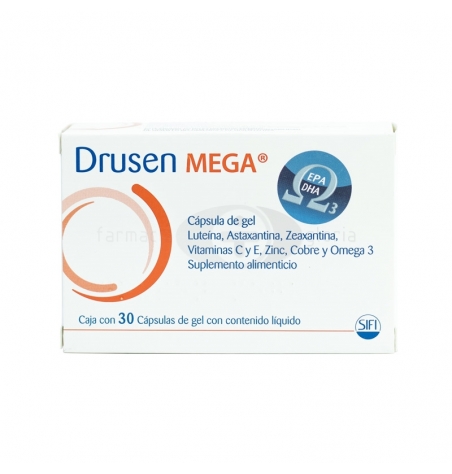 DRUSEN MEGA SUPLEMENTO ALIMENTICIO CON 30 CÁPSULAS DE GEL