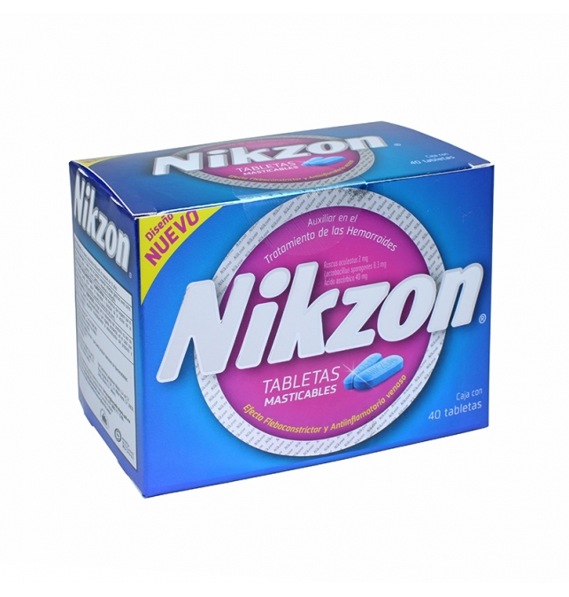 NIKZON CON 40 TABLETAS MASTICABLES