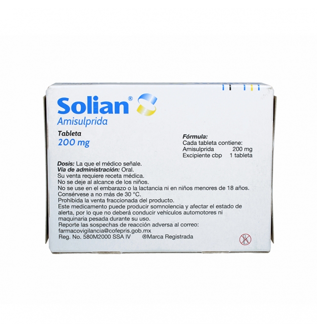 SOLIAN 200 MG CON 14 TABLETAS