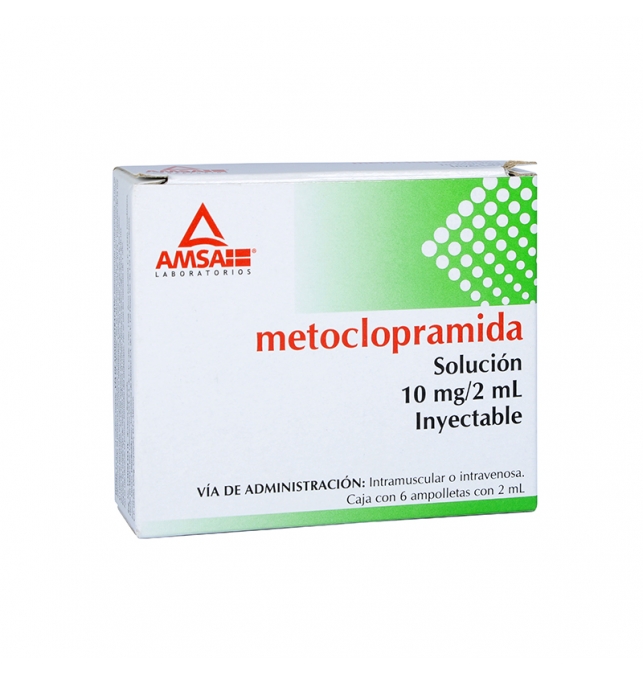 METOCLOPRAMIDA 10MG/2ML CON 6 AMPOLLETAS