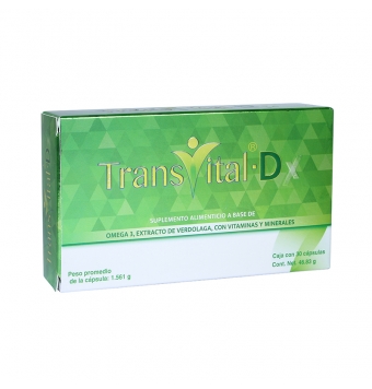 TRANSVITAL-E SUPLEMENTO ALIMENTICIO CON 30 CÁPSULAS