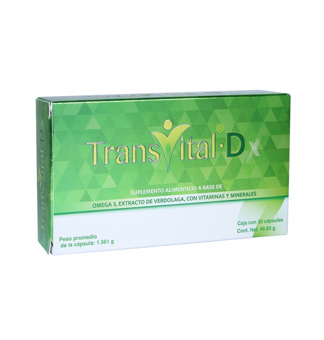 TRANSVITAL-E SUPLEMENTO ALIMENTICIO CON 30 CÁPSULAS