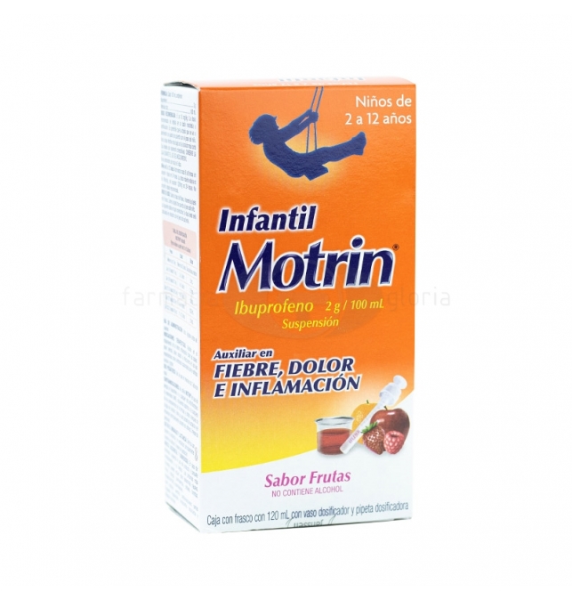 MOTRIN INFANTIL SABOR FRESA-FRAMBUESA CON 120 ML