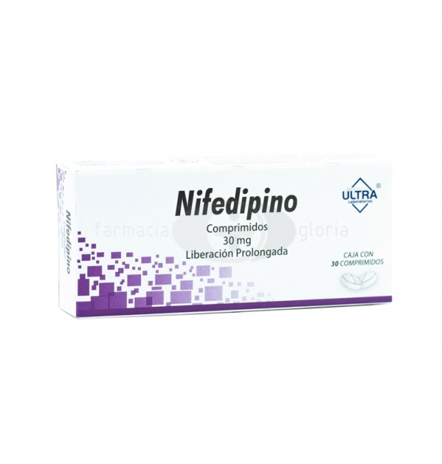 NIFEDIPINO 30 MG CON 30 TABLETAS