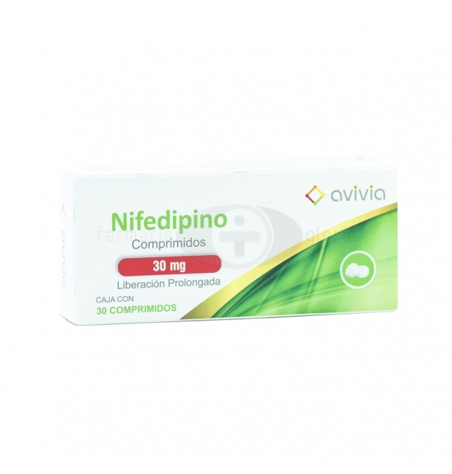 NIFEDIPINO 30 MG CON 30 TABLETAS