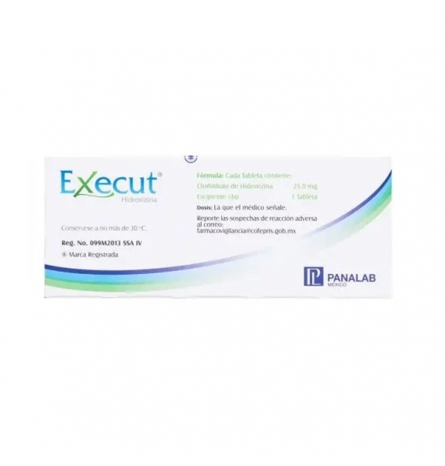 EXECUT 25 MG CAJA CON 25 TABLETAS