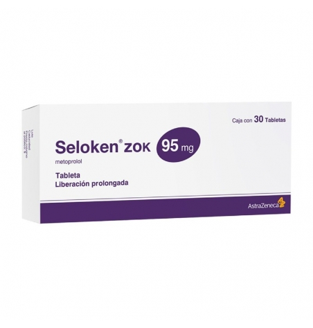 SELOKEN ZOK LIBERACION PROLONGADA 95 MG CAJA CON 30 TABLETAS